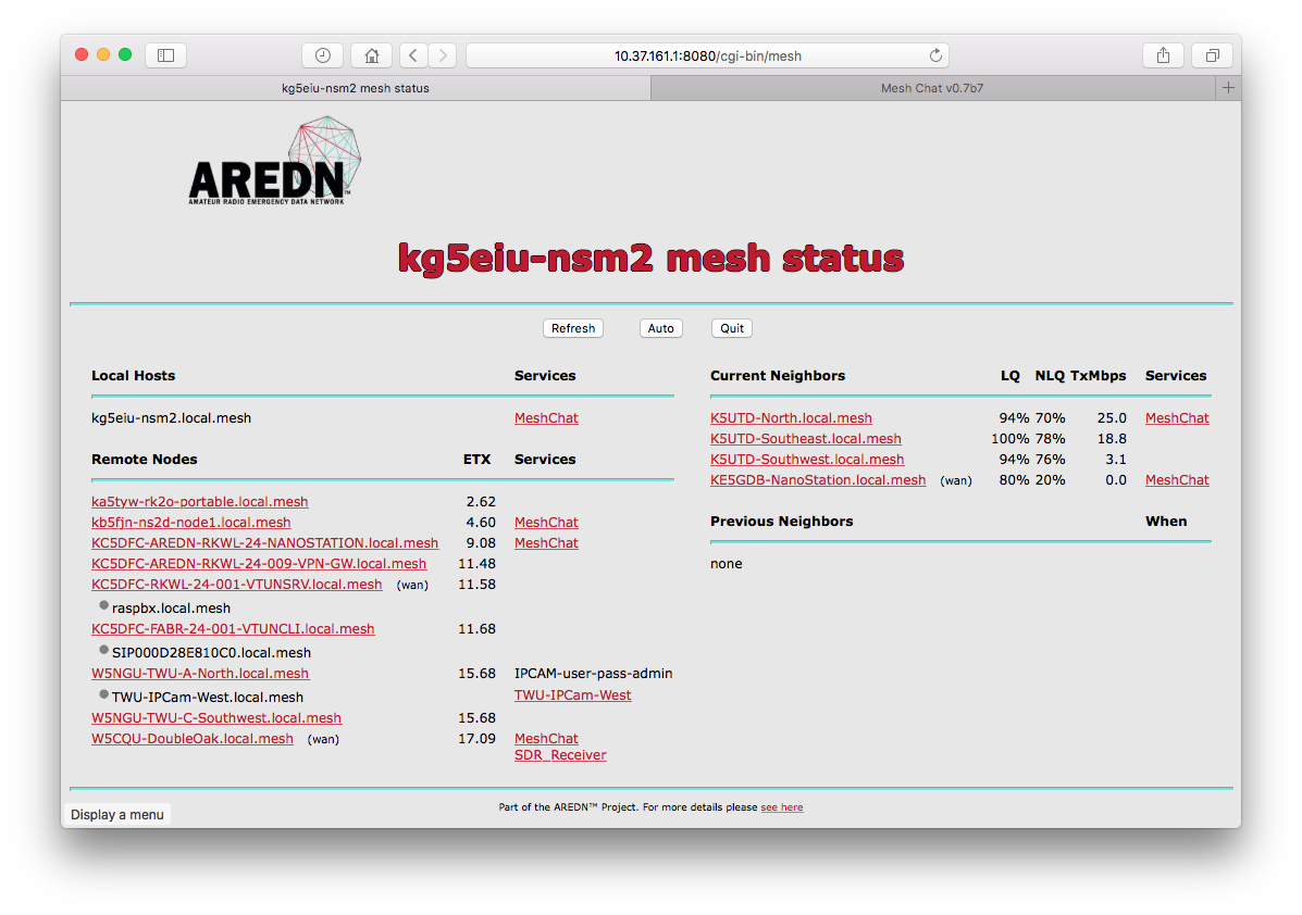 AREDN Mesh Networking – David Cappello (KG5EIU)