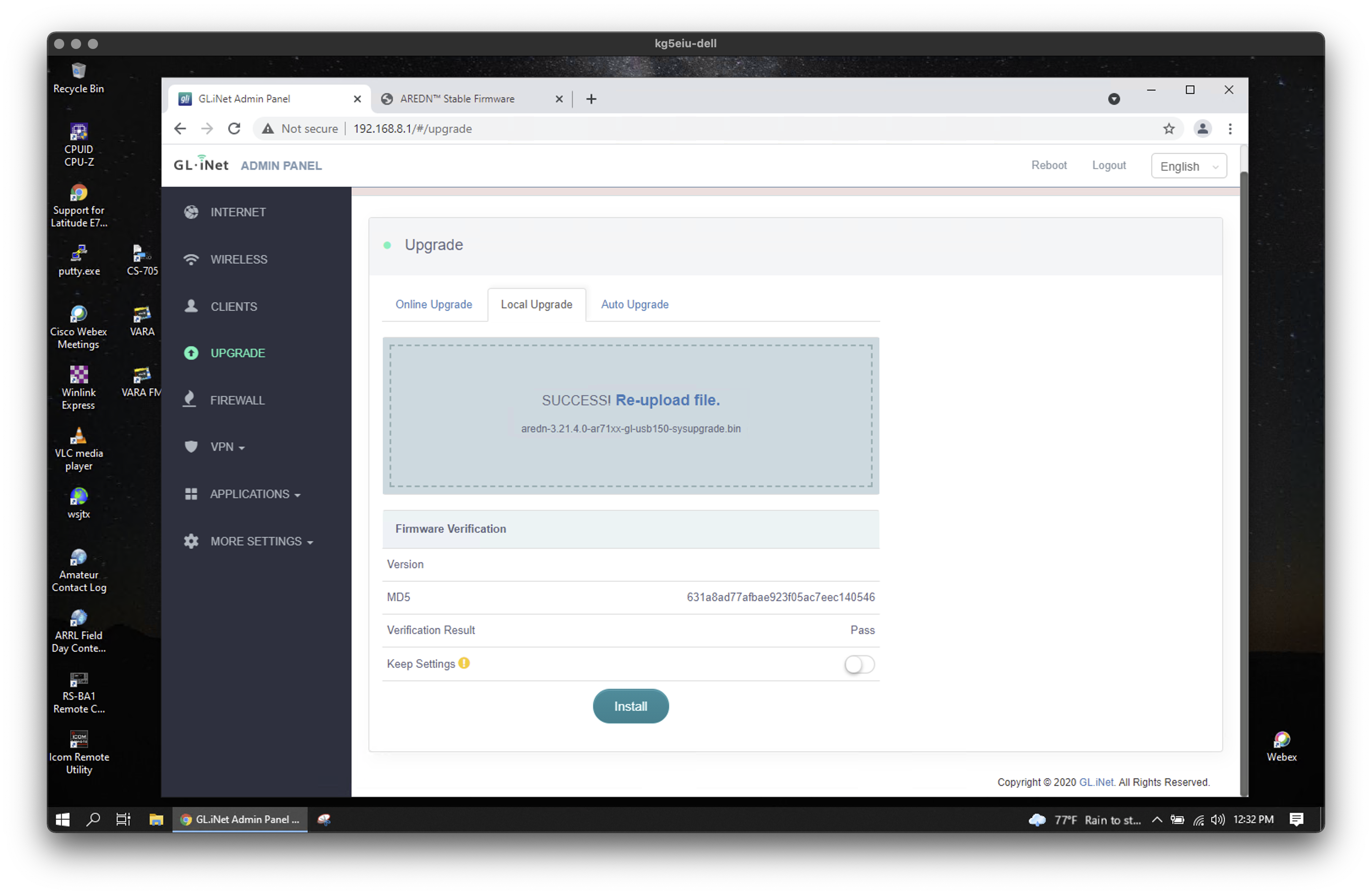 Setting Up A GL-USB150 With AREDN – David Cappello (KG5EIU)